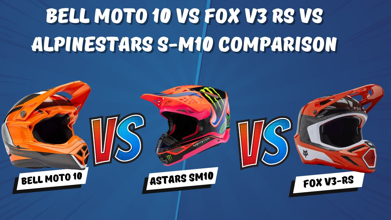 Bell Moto 10 vs Fox V3 RS vs Alpinestars S-M10: Best Pro Motocross Helmet 2025