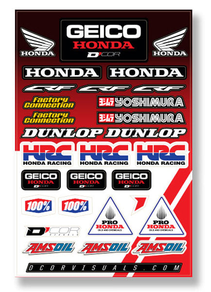 D'cor Visuals - Honda Racing Decal Sheet