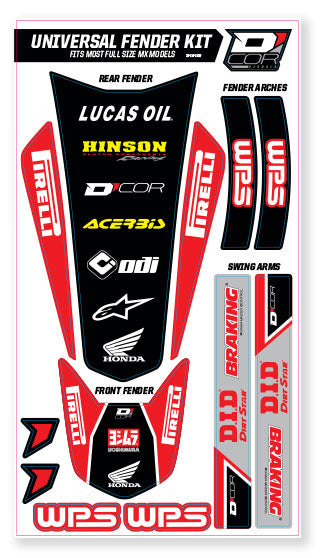 Fender Decals | Custom graphics for front & rear motocross fenders